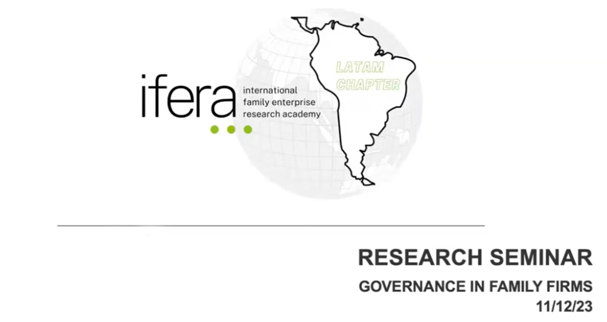 Hemos llevado a cabo el “Research seminar on governance of family firms ...